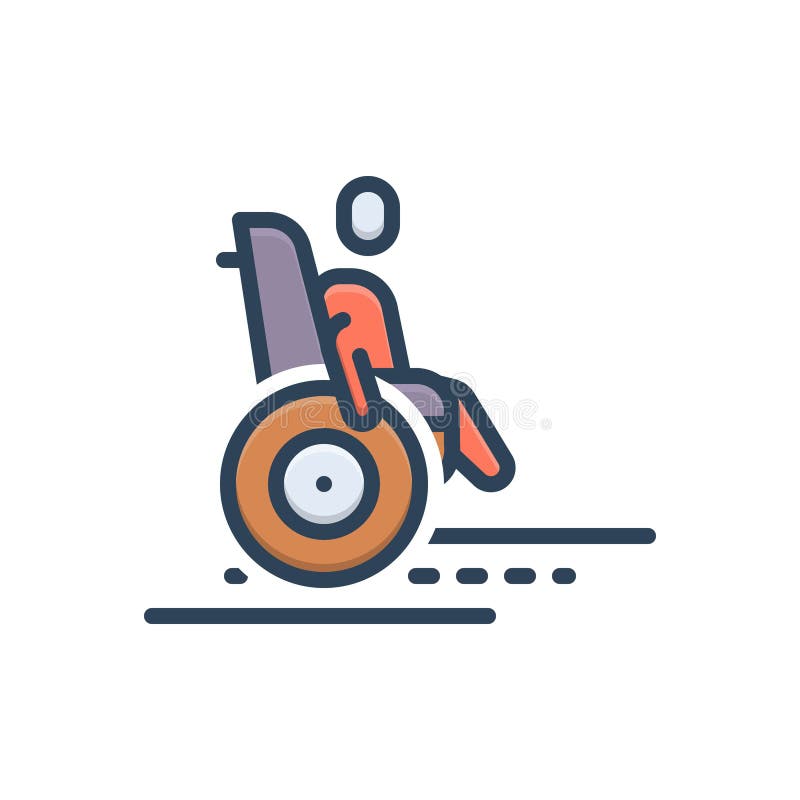 Color Illustration Icon for Disability Insurance, Disability and ...