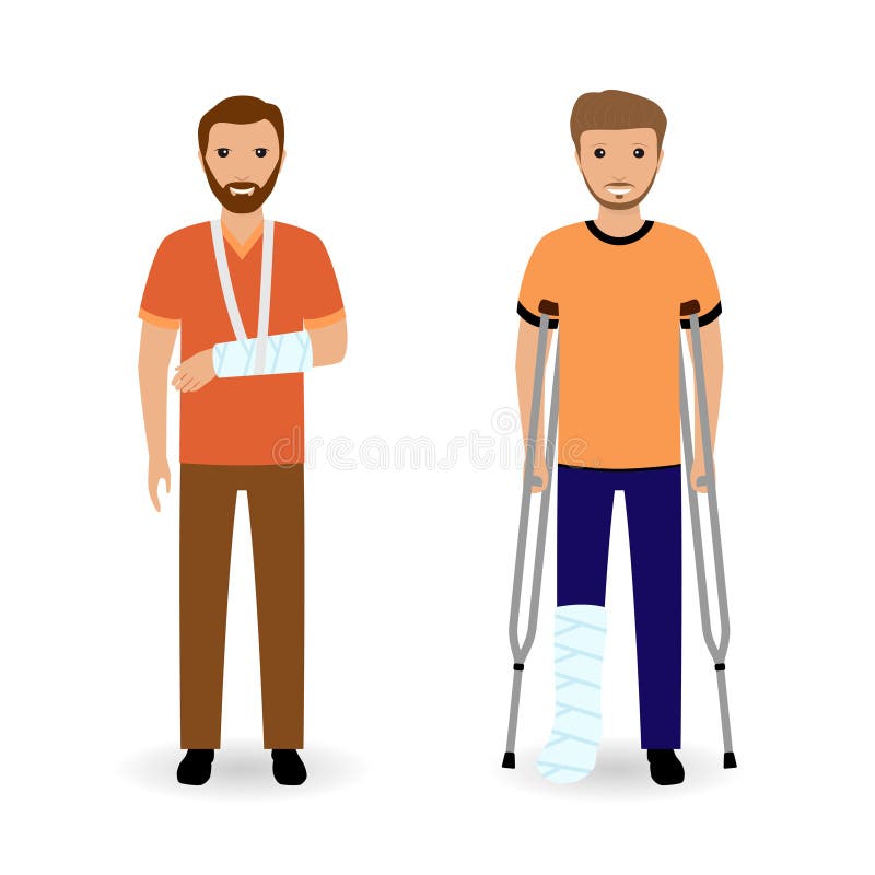 Set of Ten Disabled People Characters. Disability Concept. Group of ...