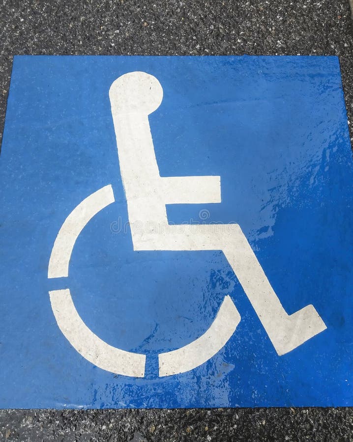 The Disability Sign on Ground, Parking Space Reserved for Disabled ...