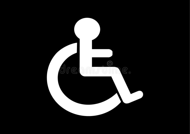Handicap Sign Black