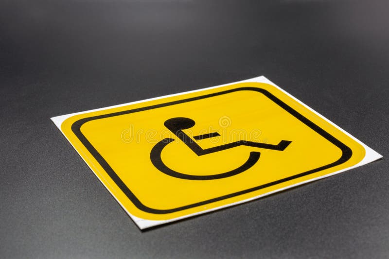 Disability Sign for Placement on a Vehicle Closeup Stock Image - Image ...