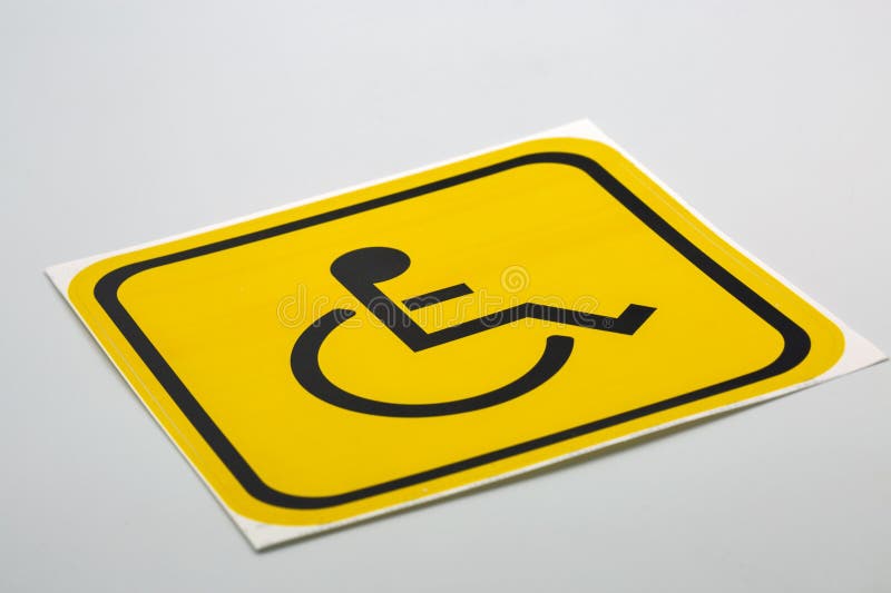 Disability Sign for Placement on a Vehicle Closeup Stock Photo - Image ...