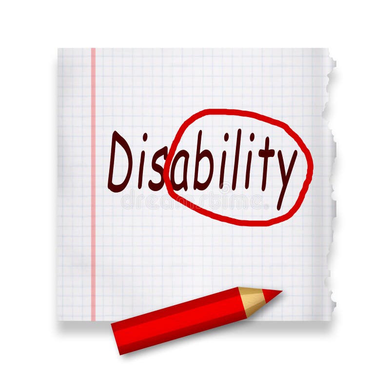 Disability Vs Ability Overcoming Physical Handicap Stock Illustration ...