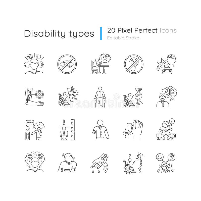 Physical Disability Icons Stock Illustrations – 586 Physical Disability ...