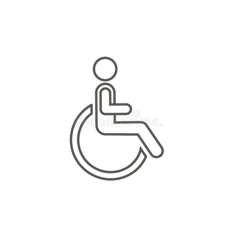 Disability Vector Icon. Simple Element Illustration from Map and ...