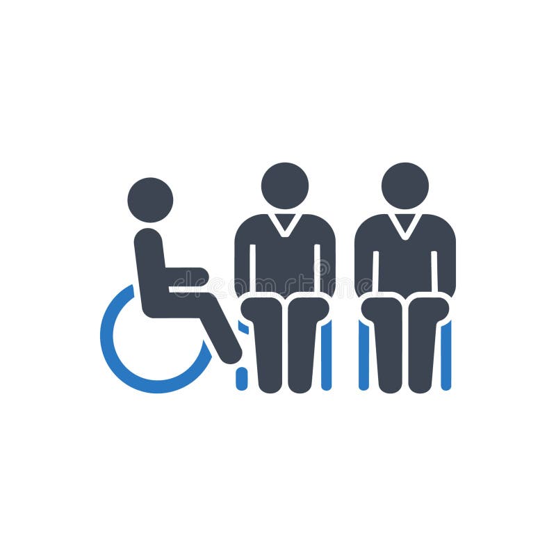 Disability Waiting Room Icon Stock Vector - Illustration of wheelchair ...