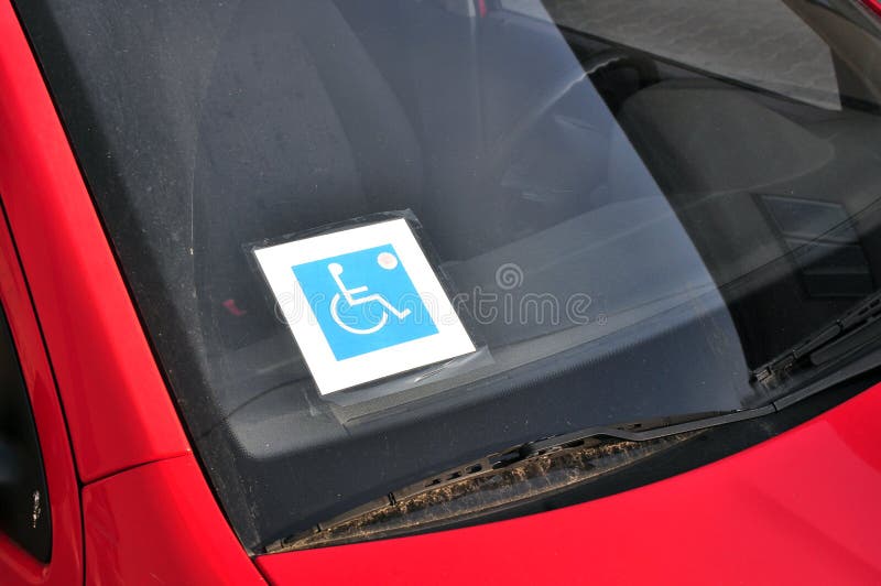 Disable driver sign stock image. Image of handicap, driver - 83199049