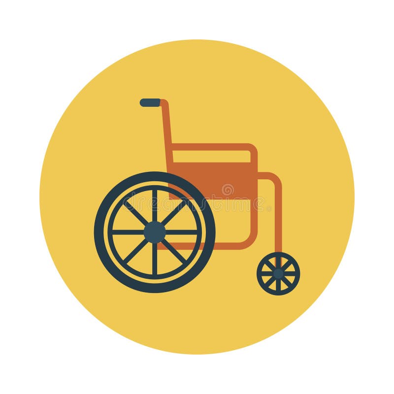 Disable flat vector icon stock vector. Illustration of injury - 157458647