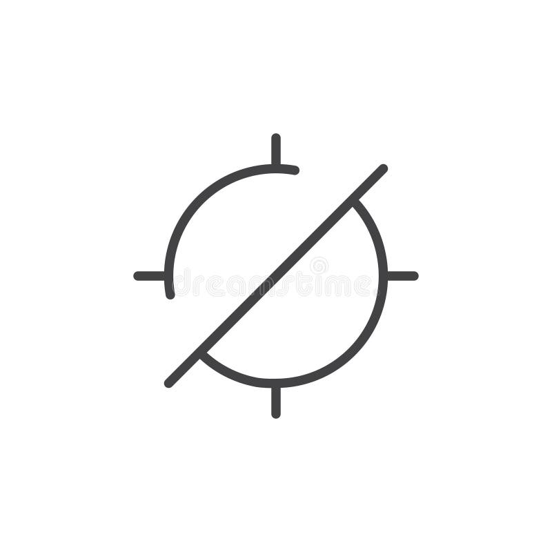 Disable Gps Icon Thin Outline Art Symbol Stock Illustration ...