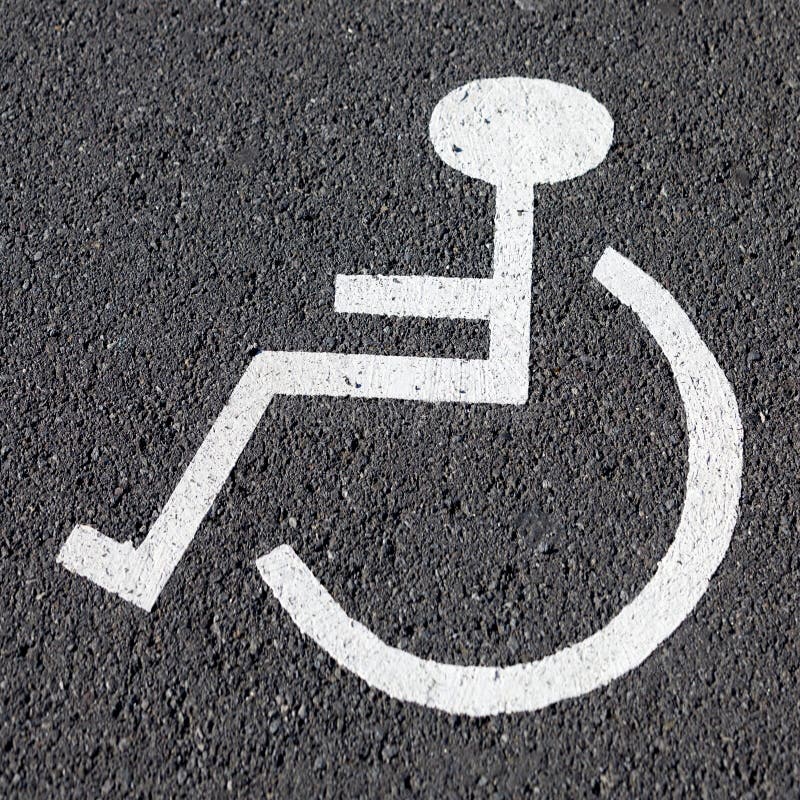 Disable Handicap Parking Sign Stock Photo - Image of wheelchair, color ...