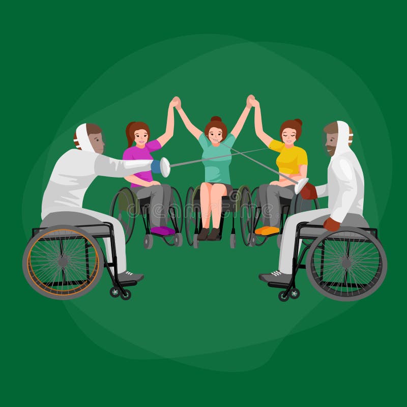 Disable Handicap Sport Paralympic Games Stock Vector - Illustration of ...