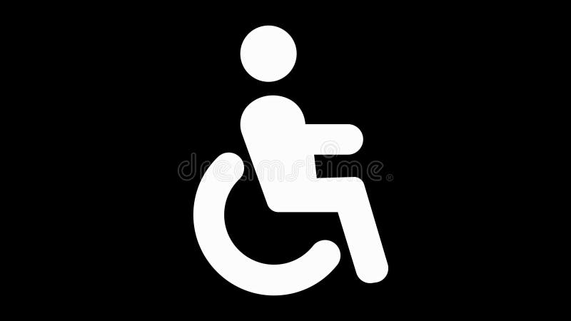 Disable Icon Animated Wheelchair Disable Icon Green Screen 4k Stock ...