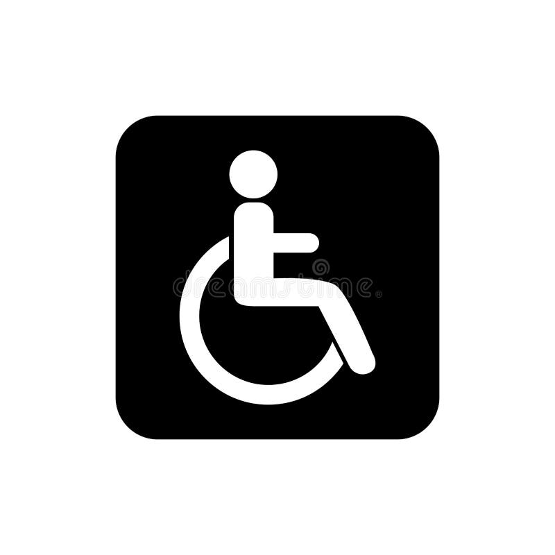 Disable Icon. Person Silhouette Icon. Flat Design. Vector Illustration ...