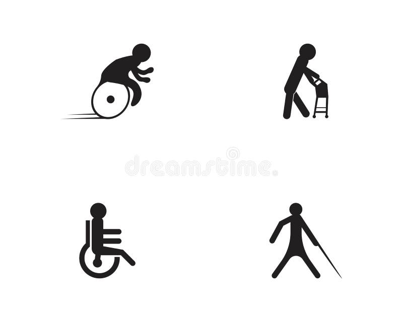 Disable Icon and Symbol Logo Template Vector Stock Illustration ...