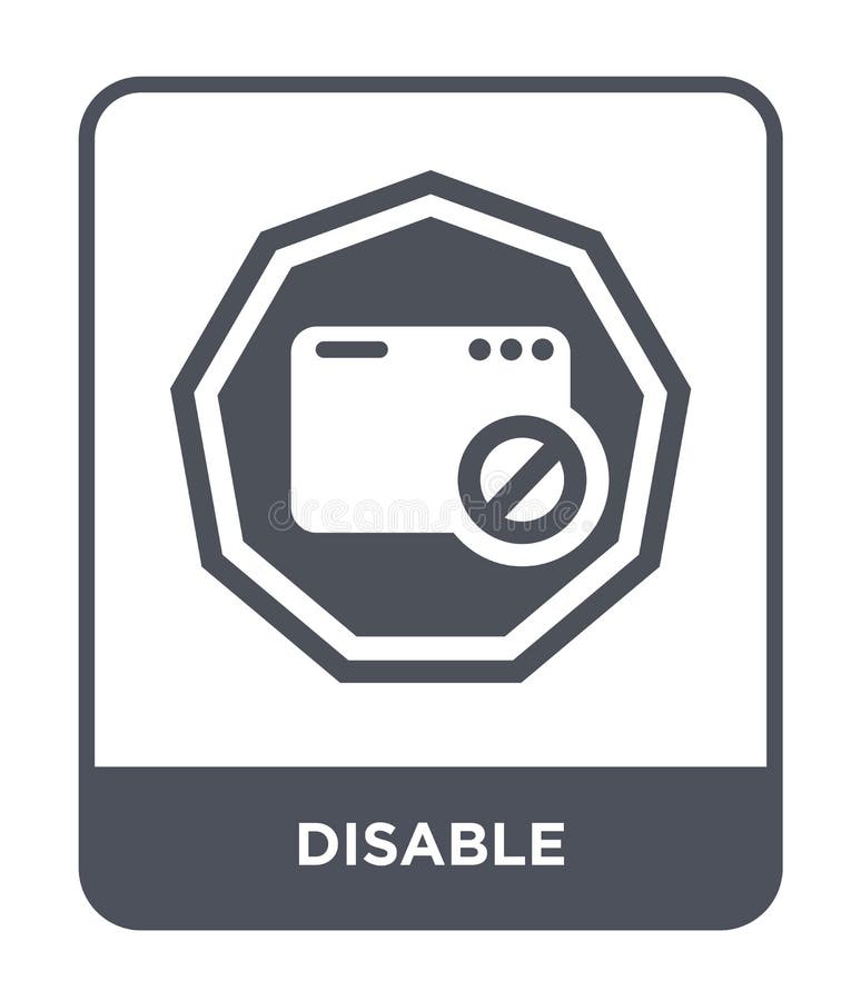 Disable Icon in Trendy Design Style. Disable Icon Isolated on White ...