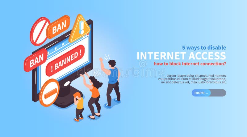 Disable Internet Access Banner Stock Vector - Illustration of layout ...