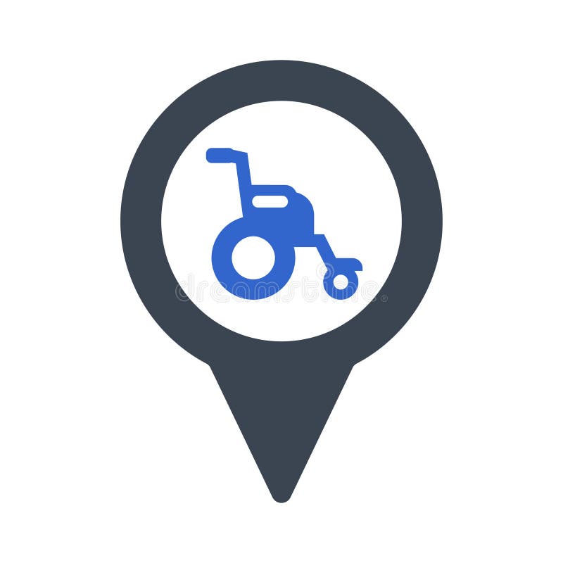 Disable location icon stock vector. Illustration of place - 263832833