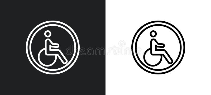 Disable Outline Icon in White and Black Colors. Disable Flat Vector ...
