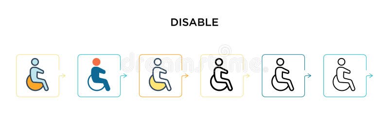 Disable sign stock illustration. Illustration of disabled - 19186505