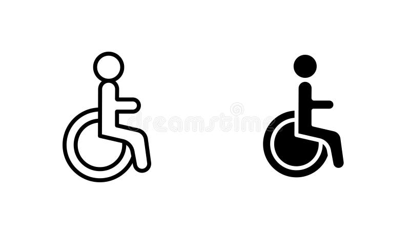Disable vecor icon set stock vector. Illustration of accessible - 340578544