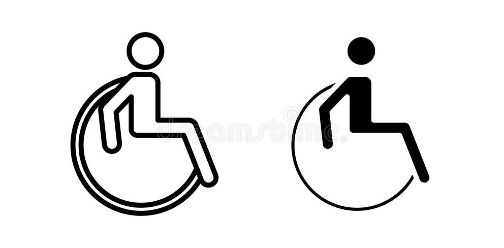 Disable vecor icon set stock vector. Illustration of pictogram - 340784404