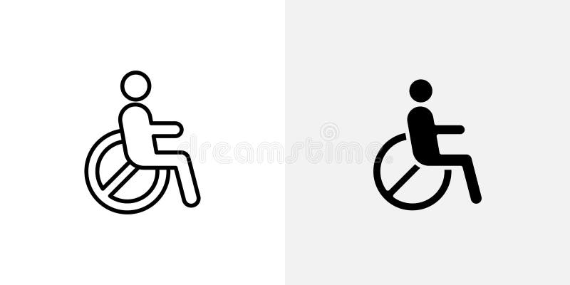 Disable vecor icon set stock vector. Illustration of accessible - 340375807