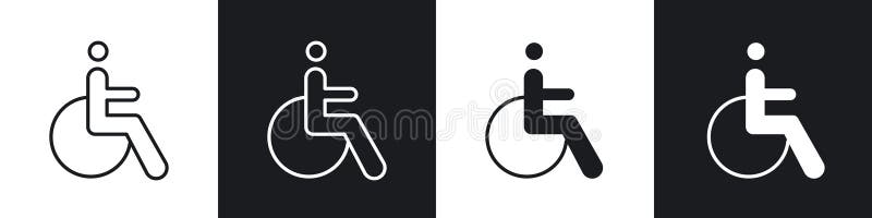 Disable vecor icon set stock vector. Illustration of outline - 340518929