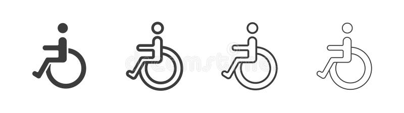 Disable vecor icon set stock vector. Illustration of disabled - 340591752