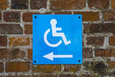 Disabled Access Sign stock photo. Image of blue, labelled - 91672348