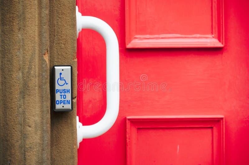 Disabled Accessible Push Button Buzzer for Assistance Sign at Building ...