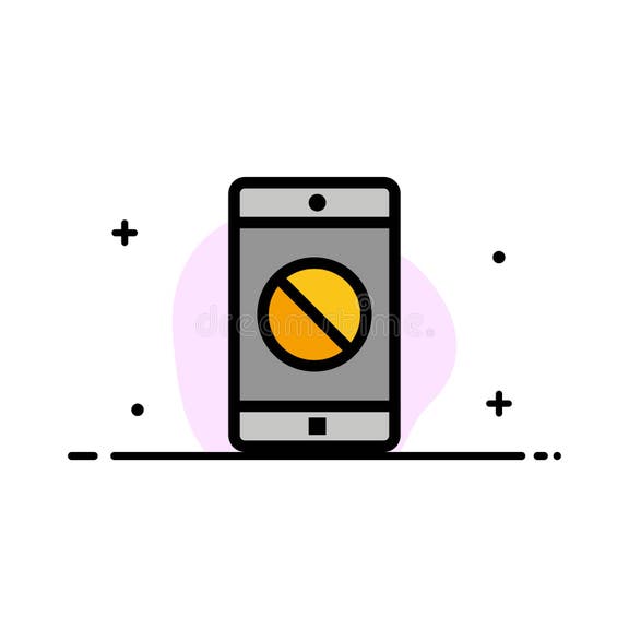 Disabled Application, Disabled Mobile, Mobile Business Flat Line Filled ...