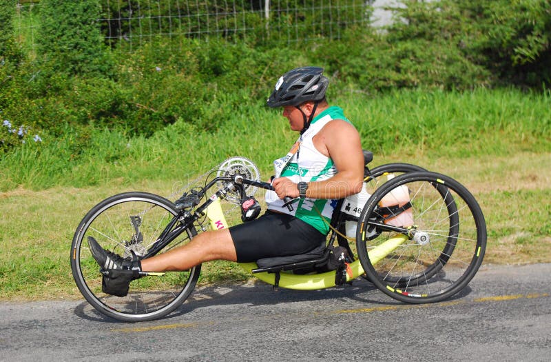 Disabled Ironman Triathlete Editorial Stock Image - Image of athletes ...