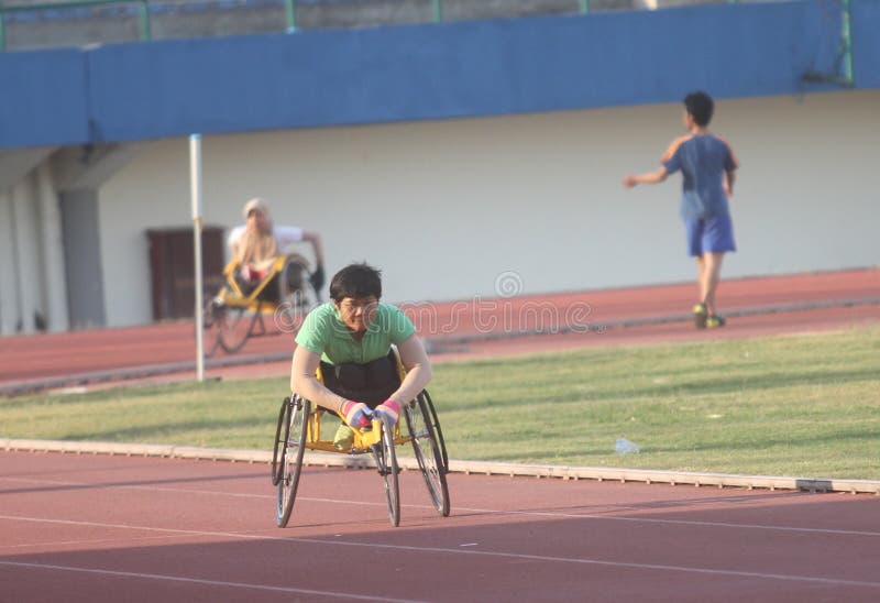 Disabled Athlete At Ironman Editorial Stock Image - Image of cycle ...
