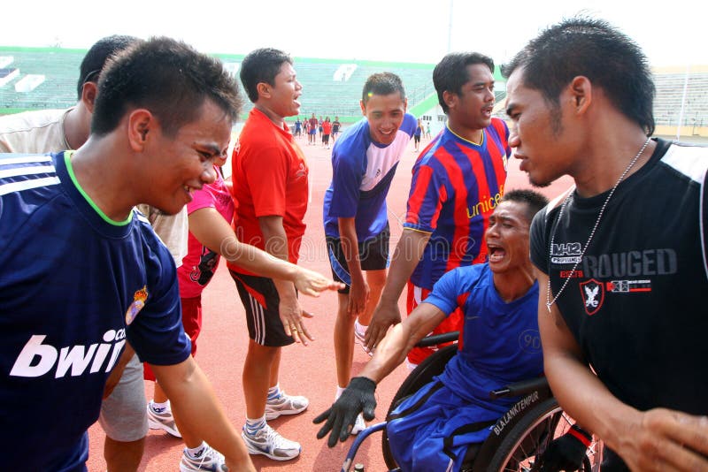 Disabled athletes editorial stock photo. Image of exercise - 32084853