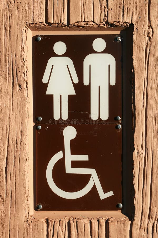 Disabled bathroom sign stock photo. Image of concrete - 16074088