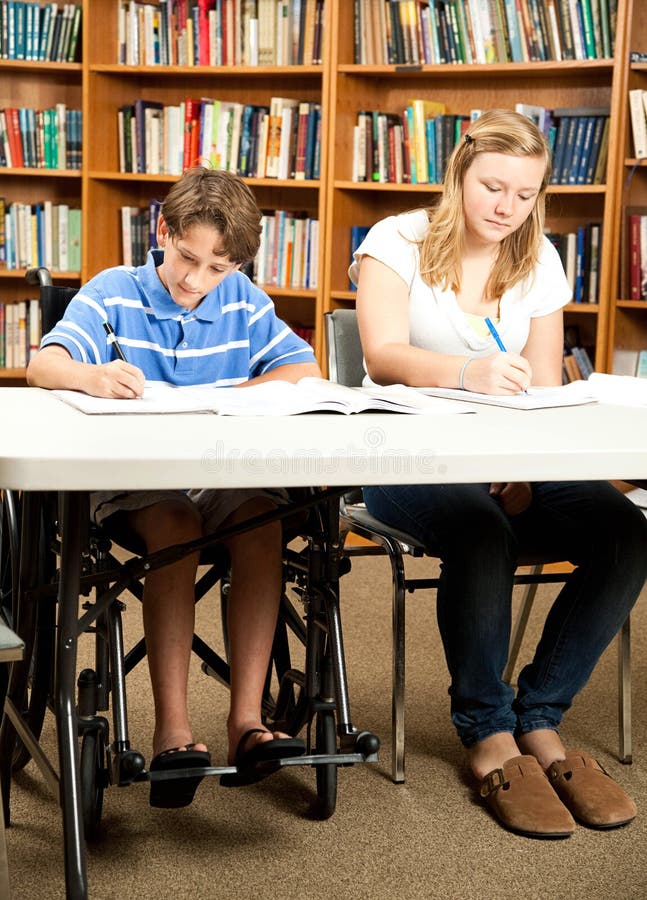 Disabled Boy Doing Homework Stock Photo - Image of handicapped, body ...