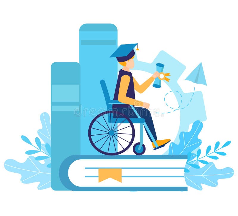 Graduation Wheelchair Stock Illustrations – 165 Graduation Wheelchair ...