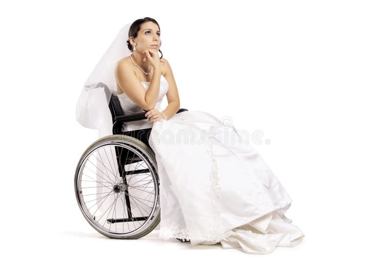 Disabled Bride stock photo. Image of handicap, adult - 25999428