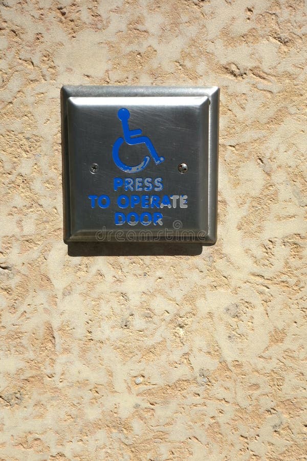 Disability Access Button stock photo. Image of blue - 122081892