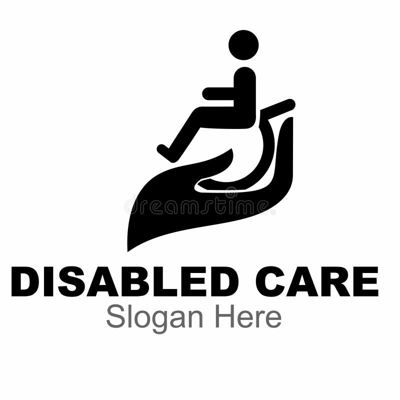 Disabled Care Logo Design Template Stock Illustration - Illustration of ...