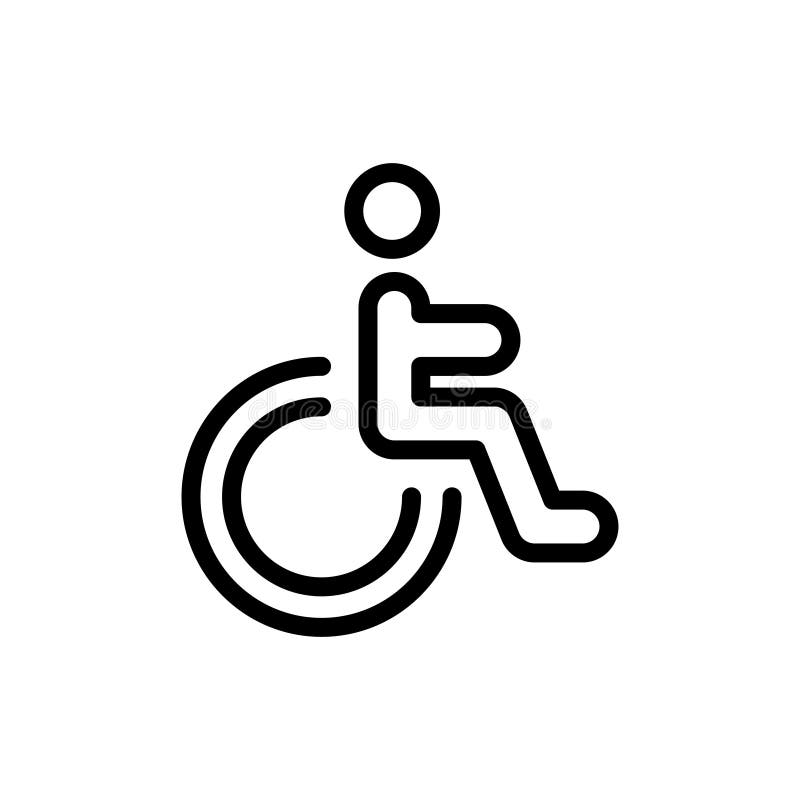 Disabled flat icon stock vector. Illustration of element - 104301293