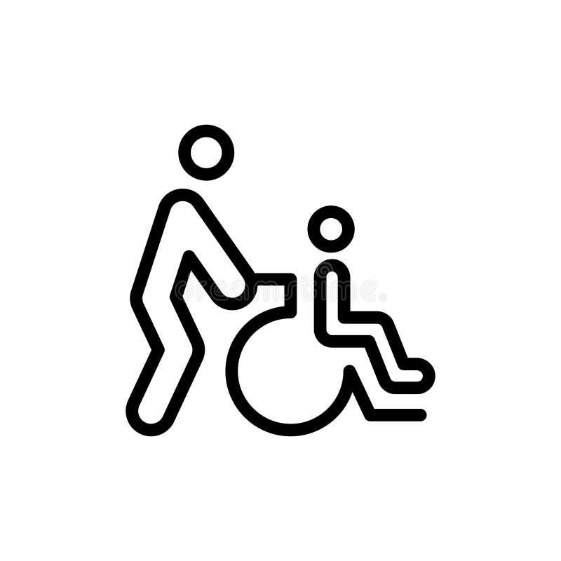 Disabled flat icon stock vector. Illustration of icon - 104301475