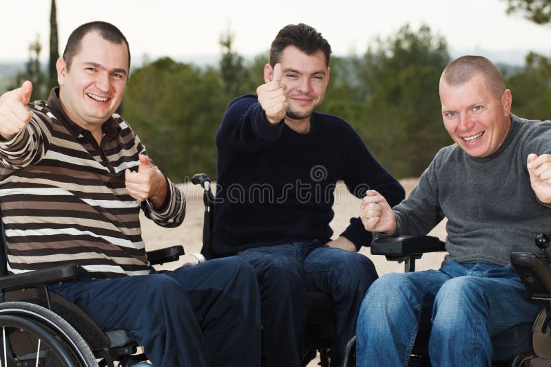 Disabled friends stock image. Image of agility, attending - 37235079