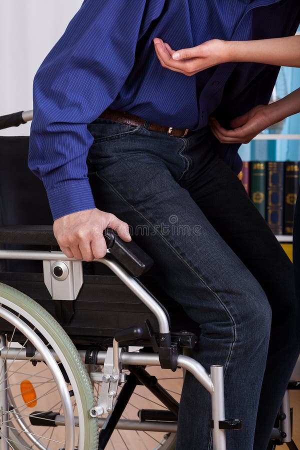 Disabled Gets Up of the Truck Stock Image - Image of disability ...