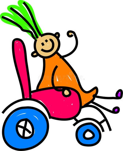 Cute Disabled Girl Kid Sitting Wheelchair Stock Illustrations – 80 Cute ...