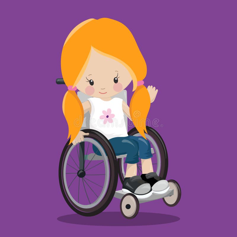 DISABLED GIRL ORANGE TIE DOWN 10 Stock Vector - Illustration of orange ...