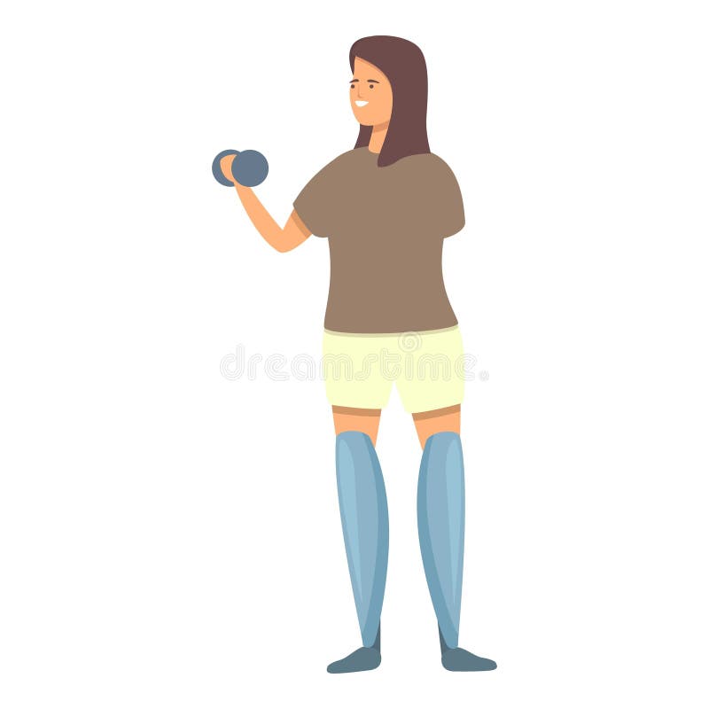 Disabled Gym Sport Icon Cartoon Vector. Physical Disability Stock ...