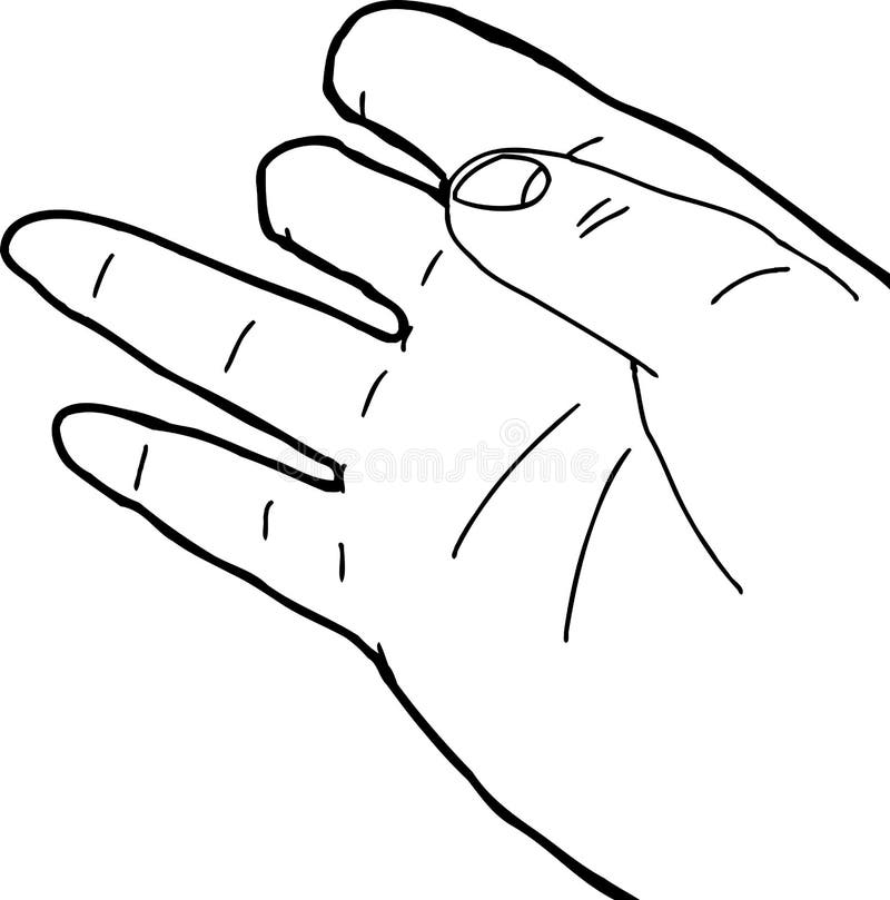 Right Hand with Missing Fingers Stock Illustration - Illustration of ...