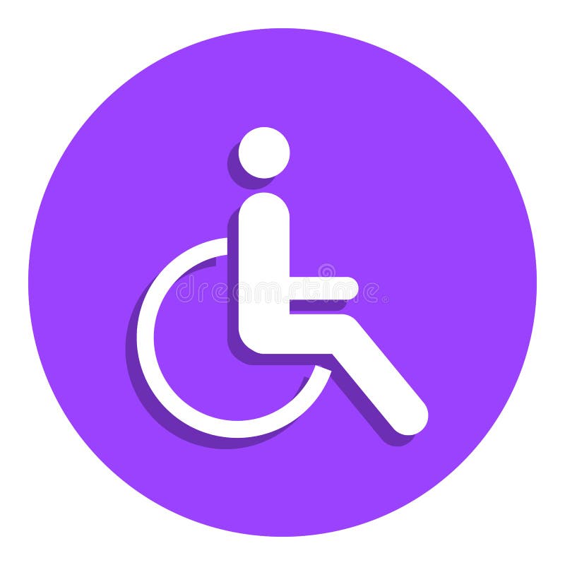 Badge of a Disabled Person Field Outline Icon. Element of 2 Color ...