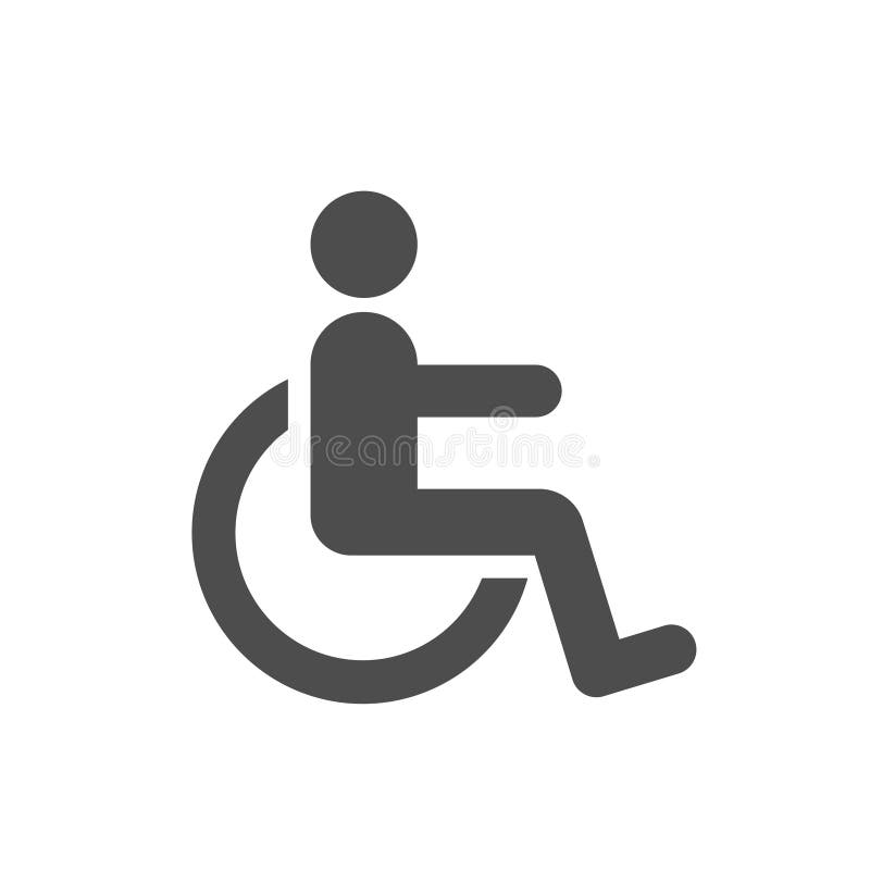 Disabled Handicap Icon Sign Stock Illustration - Illustration of ...